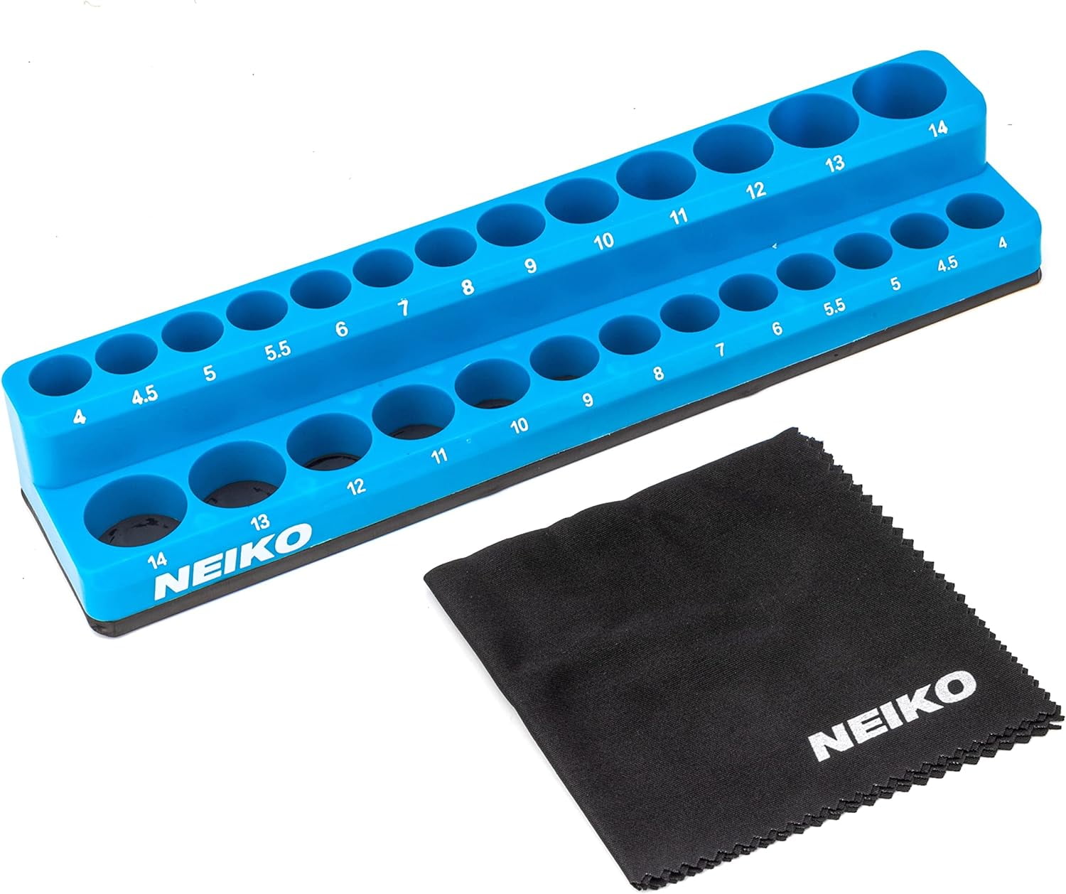 NEIKO 03973A Magnetic Socket Holder, 1/4” Drive, 4mm-14mm, Shallow ...