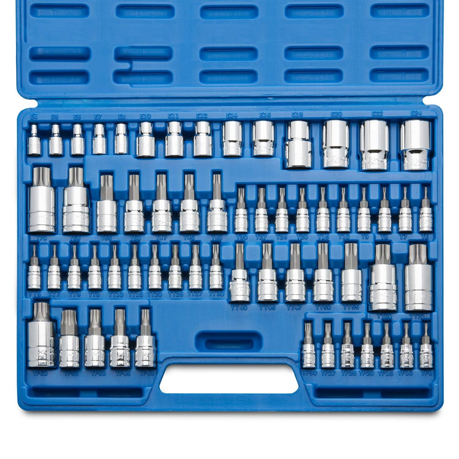 NEIKO 10083A Master Torx Bit Socket and External Torx Socket Set, S2 ...