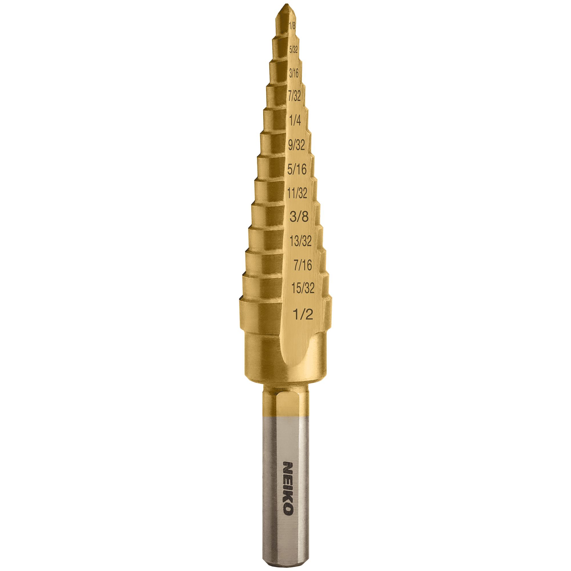 NEIKO 10182A Titanium Step Drill Bit, High-Speed Alloy-Steel Bit, Hole ...