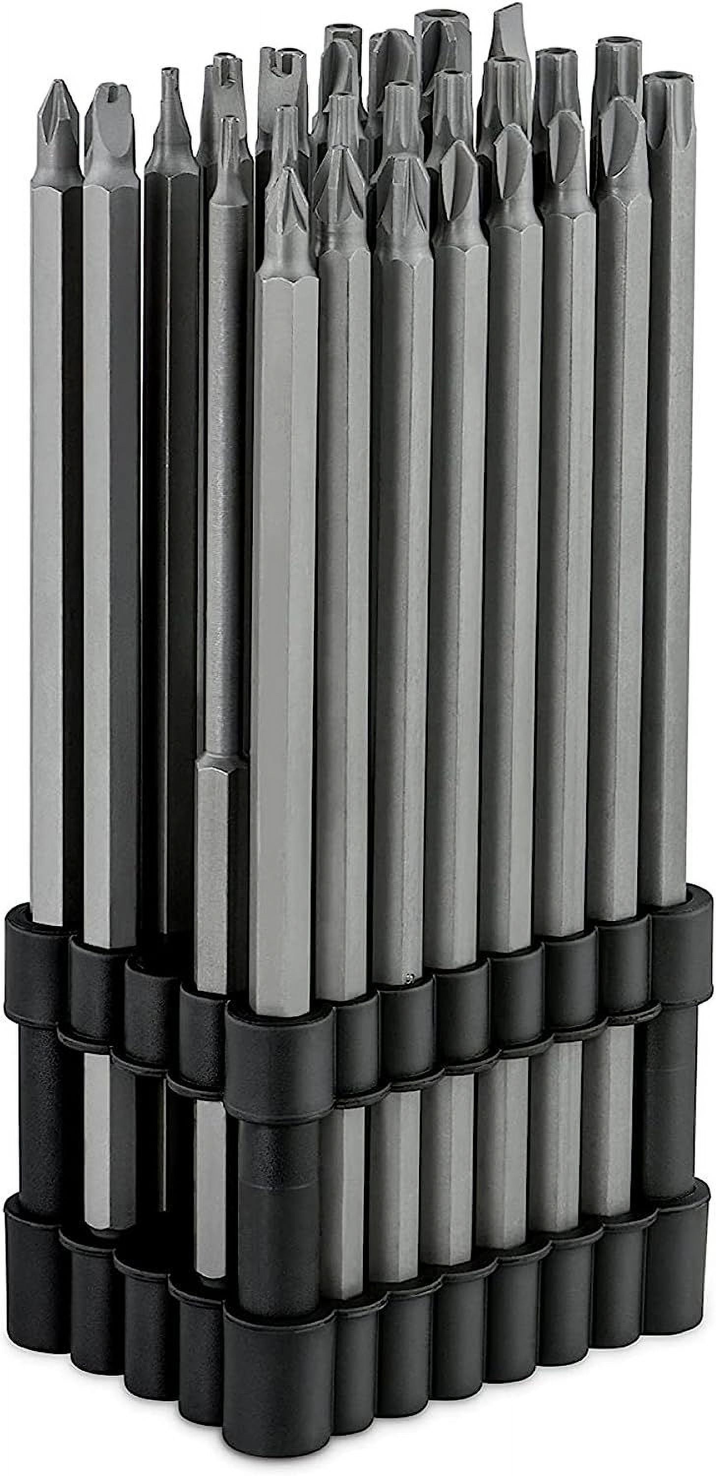 NEIKO 10224A 1/4" Extra Long Security Bit Set, 32 Piece Screwdriver Bit ...