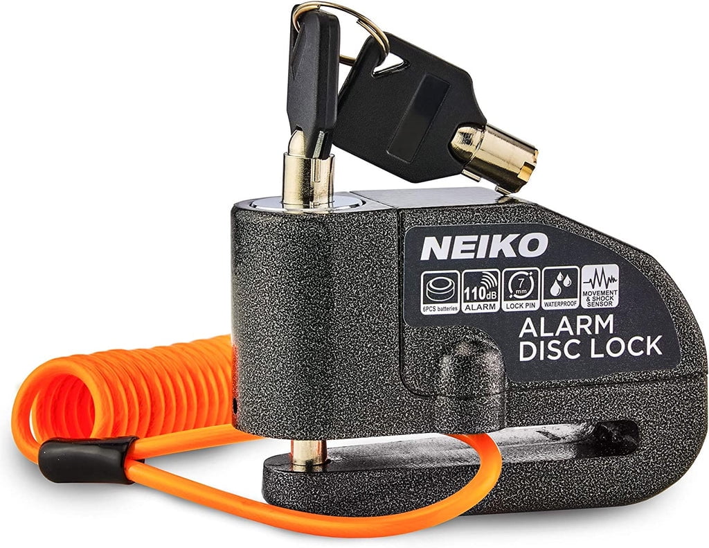 NEIKO 52908A Motorcycle Locks Anti Theft with Alarm, Motorcycle Disc ...