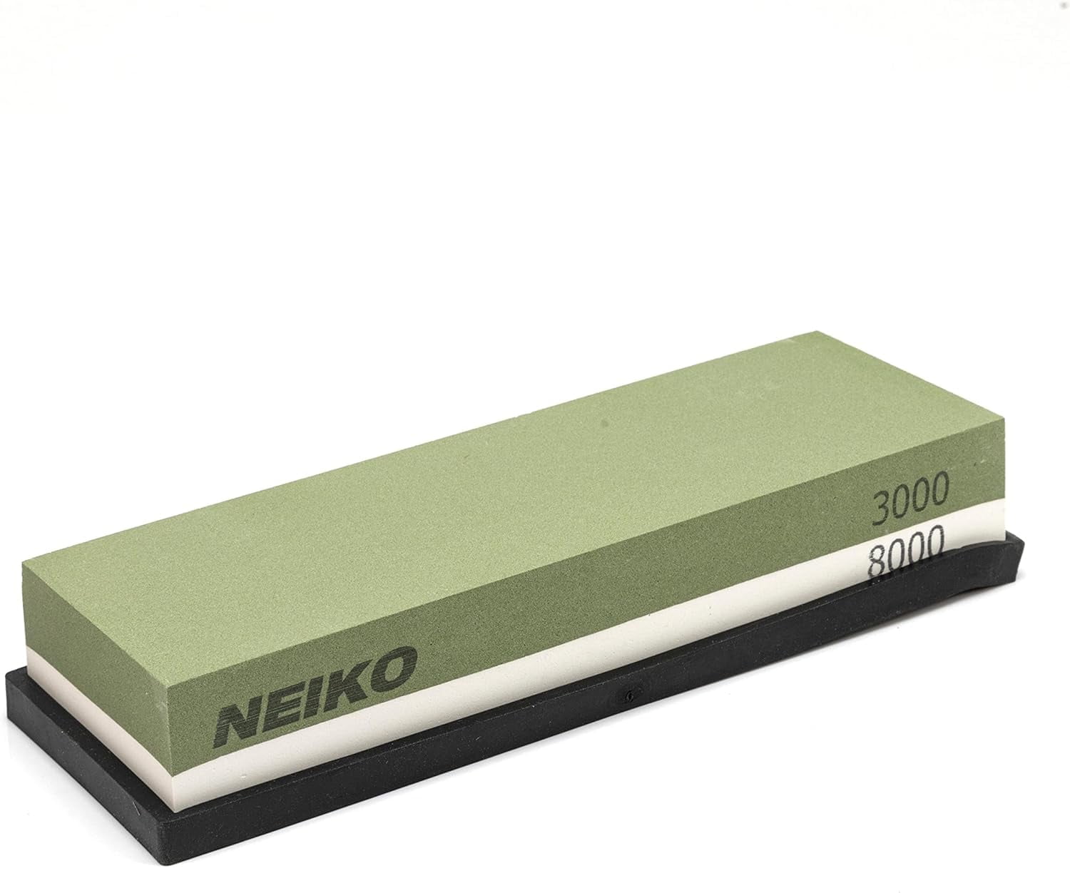 NEIKO 54003A Whetstone, Knife Sharpening Stone, 3000 & 8000 Grit ...