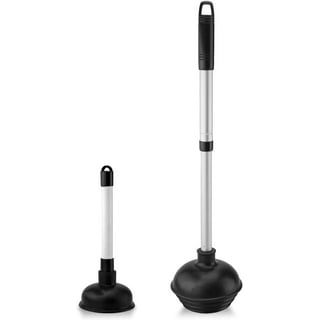 LavoHome Toilet Plunger Double Thrust Force Cup Suction With Long ...