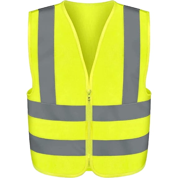 Neiko Safety Vest, 53942A, High Vis Neon Yellow with Reflective Strips ...