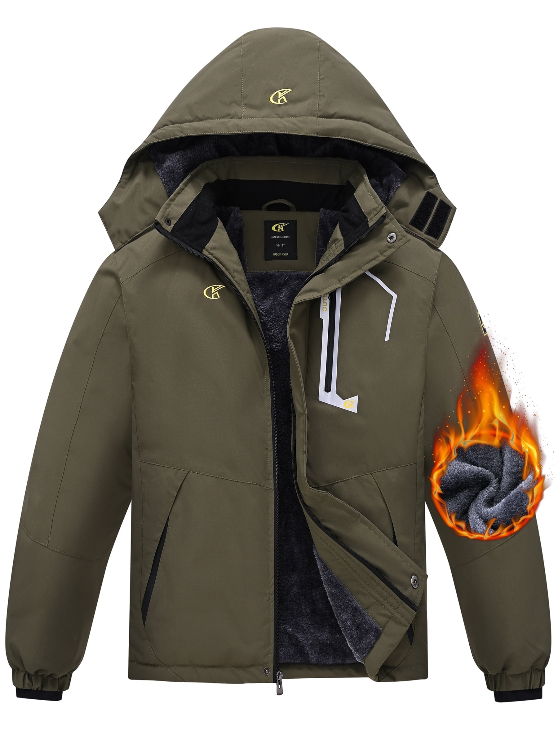 NEIKU Boy's Waterproof Ski Jacket Warm Winter Snow Coat Windproof ...
