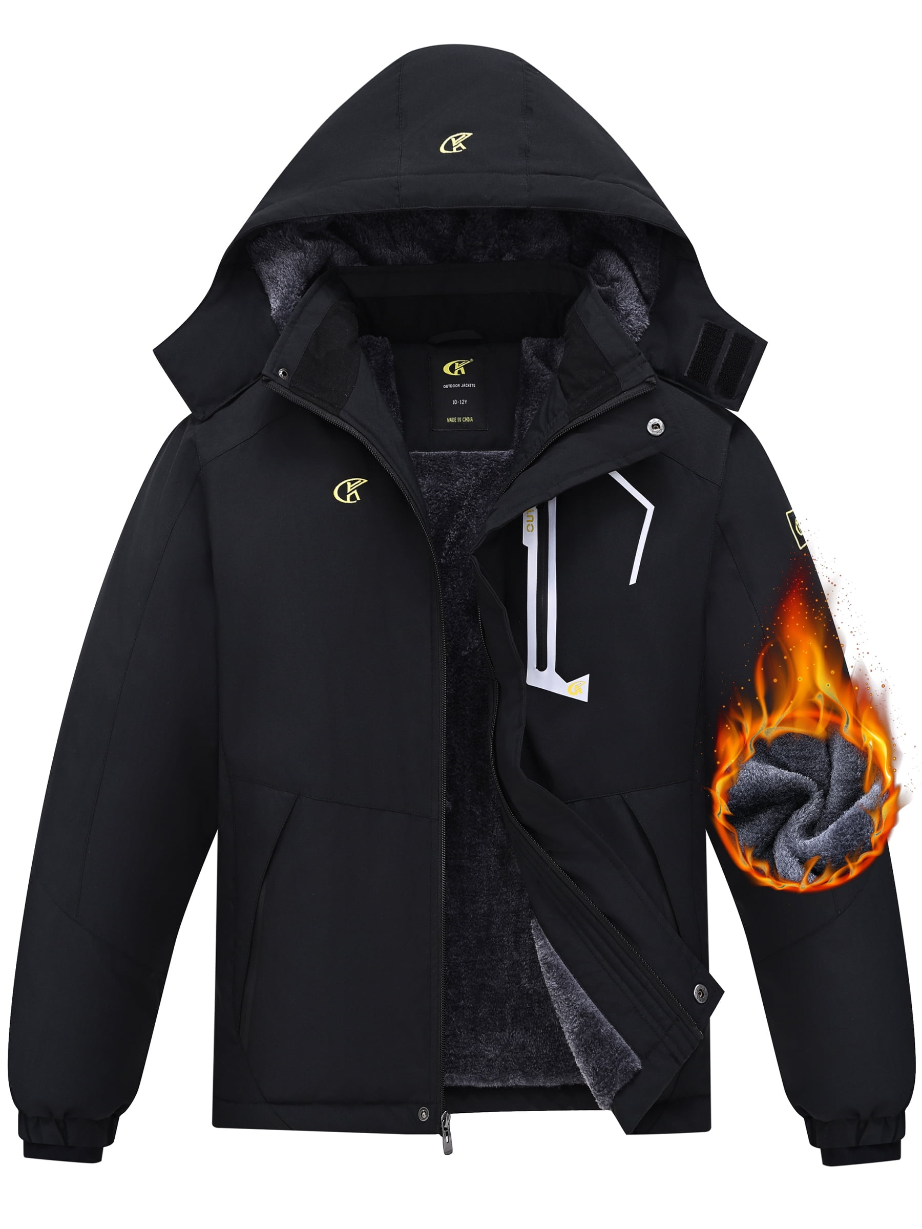 NEIKU Boy's Waterproof Ski Jacket Warm Winter Snow Coat Windproof ...