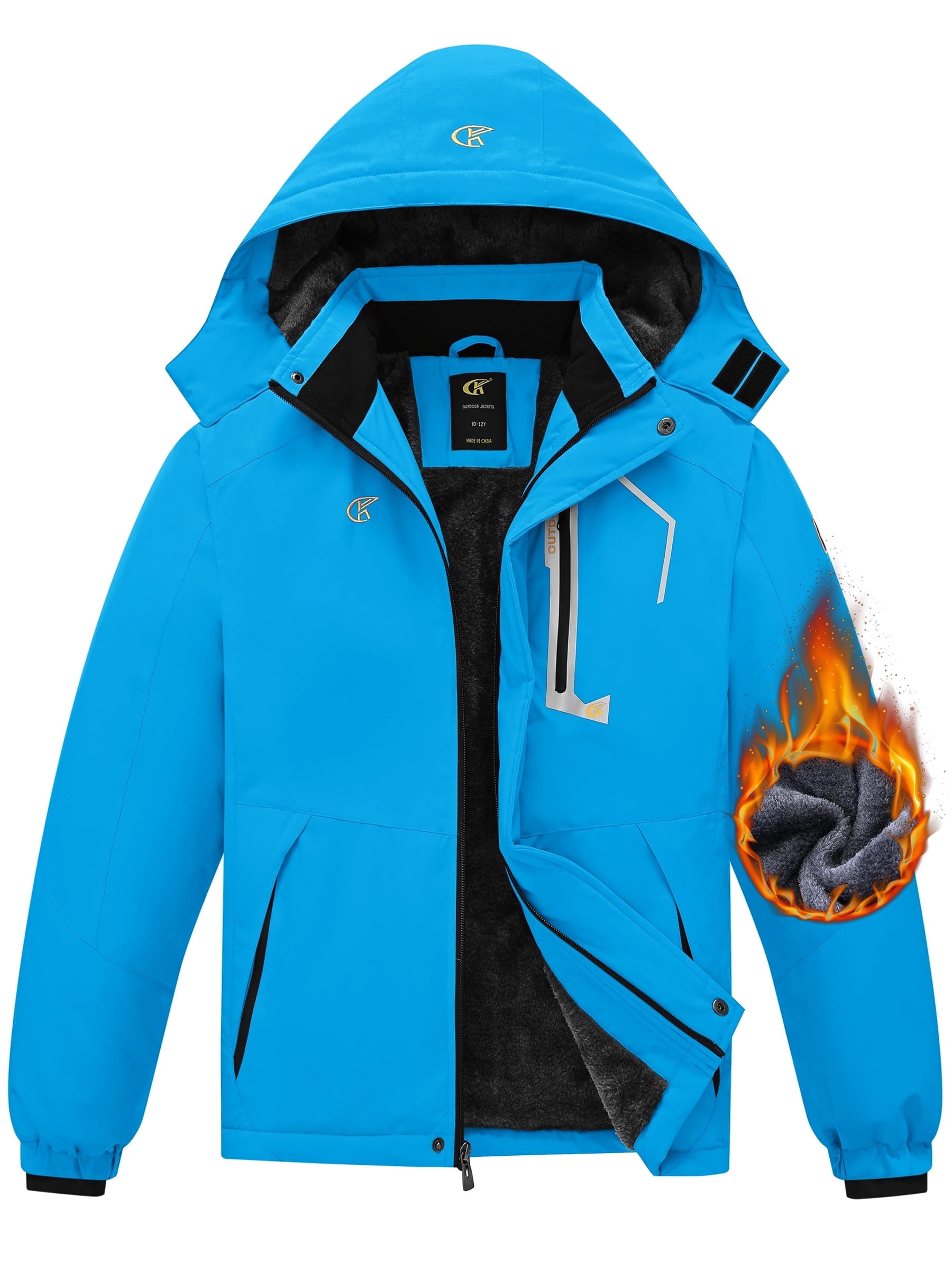 NEIKU Boy's Waterproof Ski Jacket Warm Winter Snow Coat Windproof ...