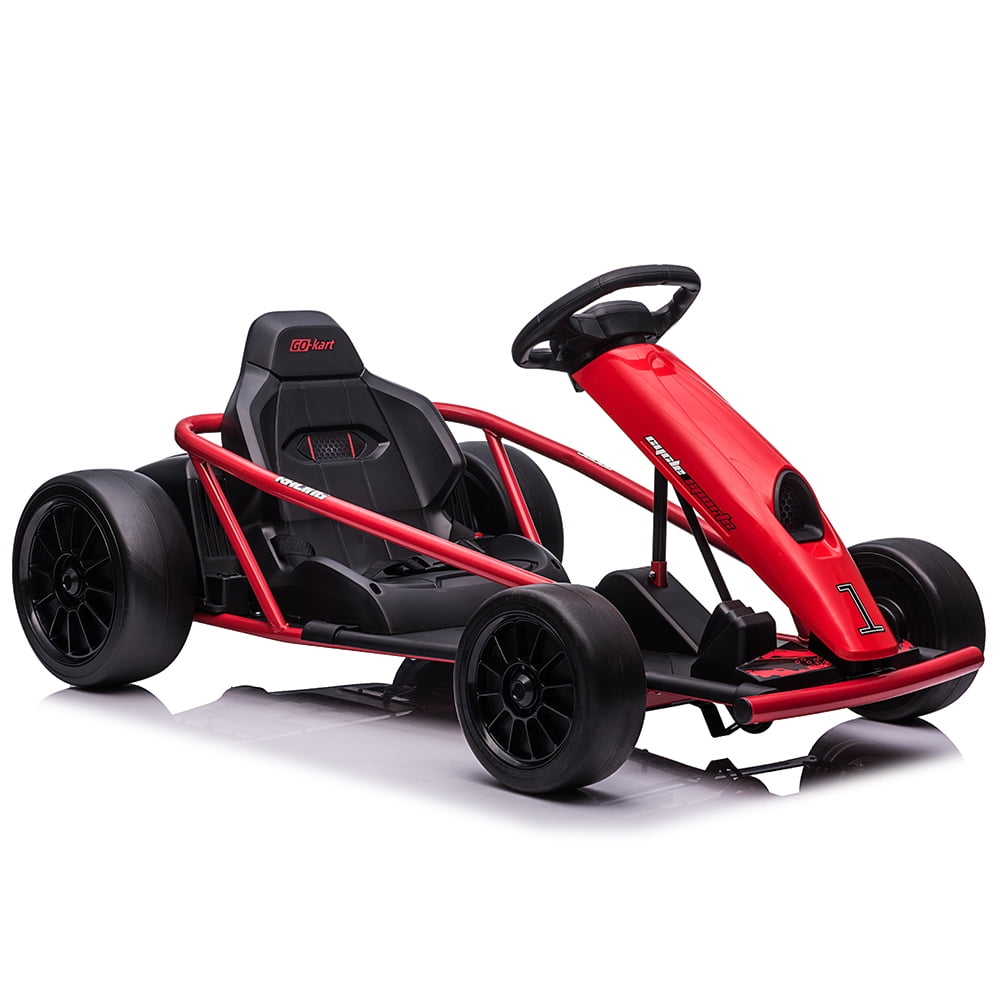 NEILA 24V Go Kart for Kids, High Speed Drift Car, Max Load 175 lbs (Red ...