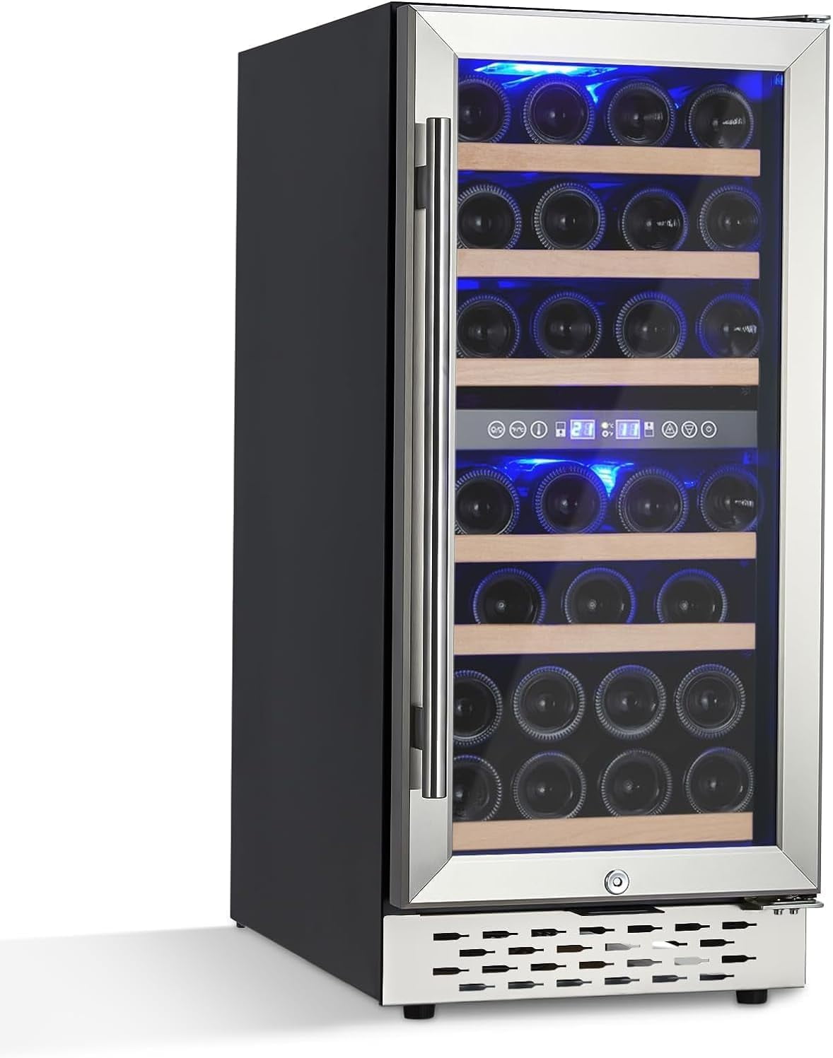 NEILA 28 Bottle One-Zone Wine Fridge Compressor Wine Cooler ...
