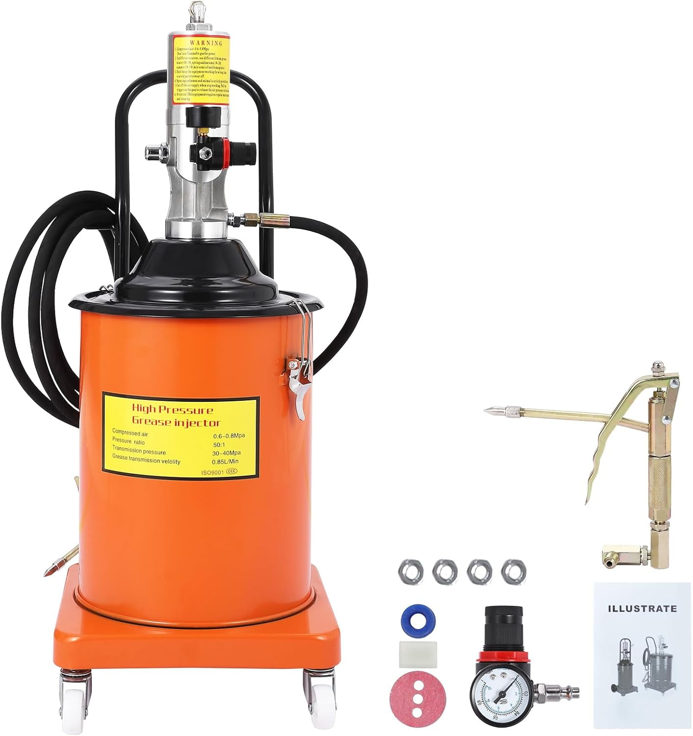 NEILA 5 Gallon Air Operated Grease Pump - Industrial Grease Pump with ...