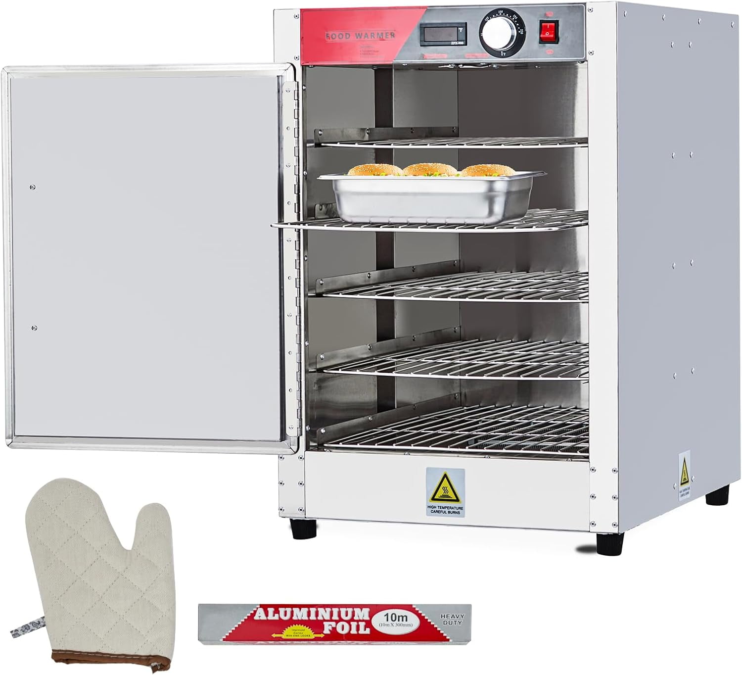 NEILA 5-Tier Hot Box Food Warmer 19"x23"x27", 850W Stainless Steel ...