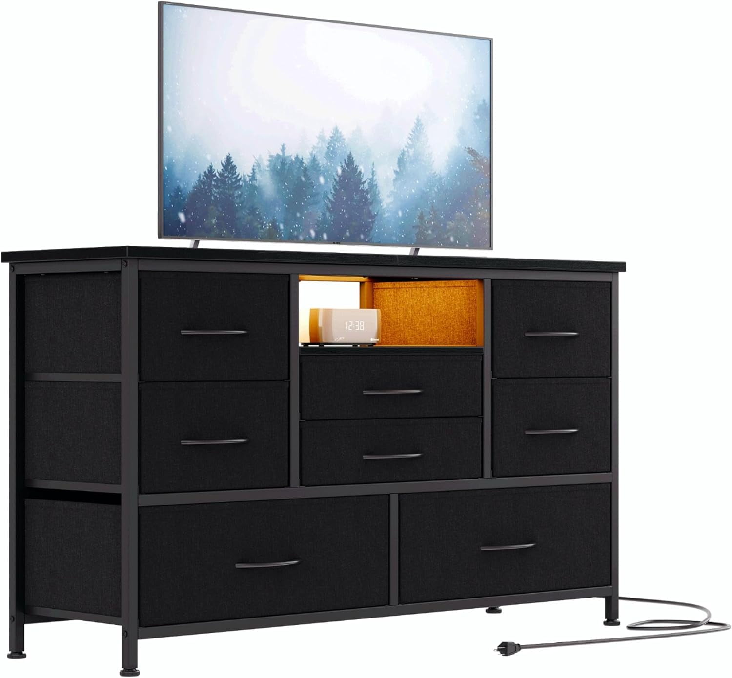 NEILA 8-Drawer TV Stand Dresser for Bedroom for 55'' TV Chest of ...