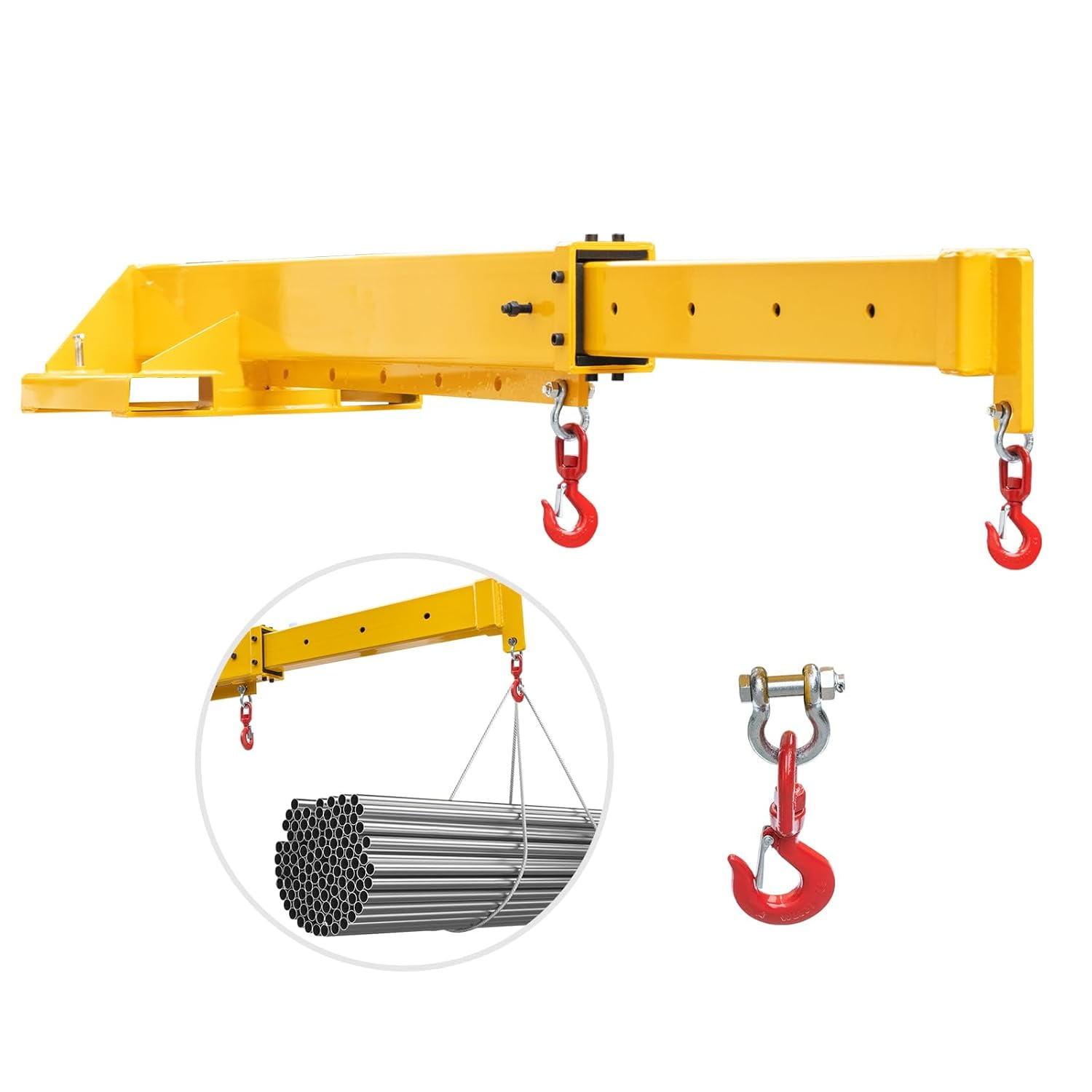 NEILA Adjustable Forklift Jib Boom Crane, 6000 LBS Forklift Mobile ...