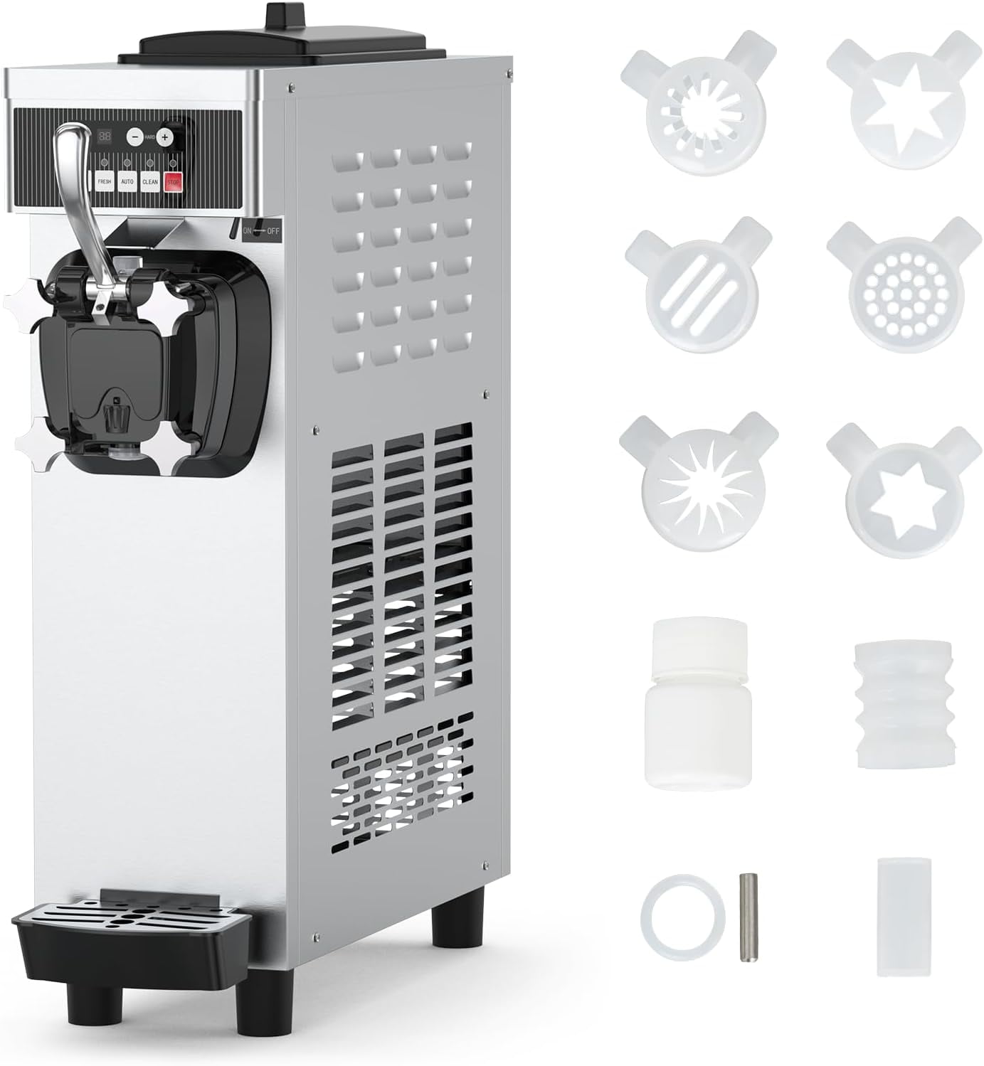 NEILA Commercial Ice Cream Maker Machine, 1200W 4.7-5.8Gal/H Auto Clean ...