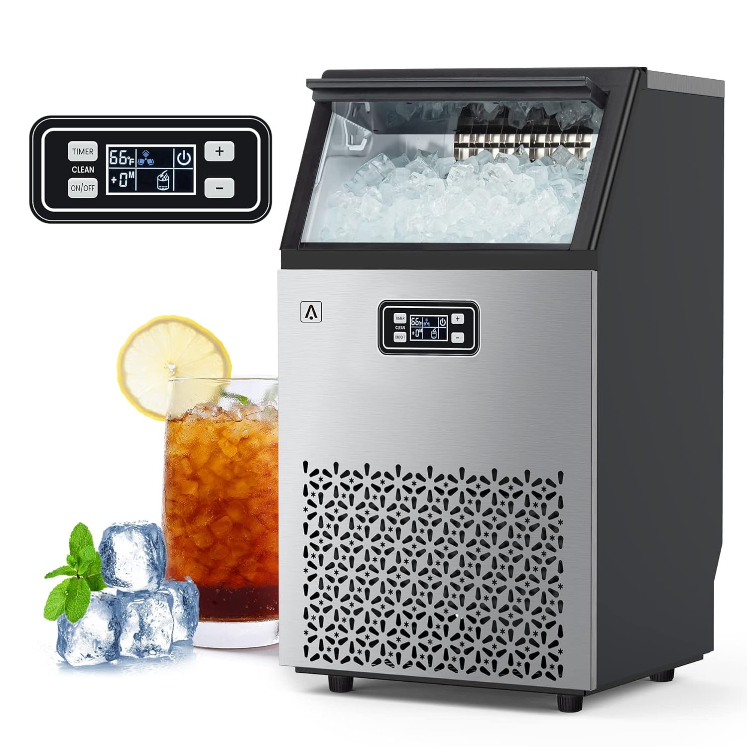NEILA Commercial Ice Maker Machine, 160LBS/24H Under Counter Ice Maker ...