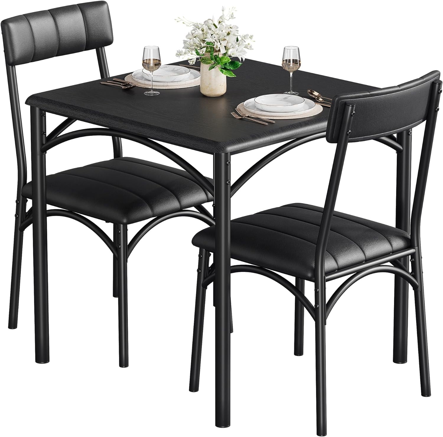 NEILA Kitchen Table and Chairs Set – Cozy Dining Table for 2 with 2 ...