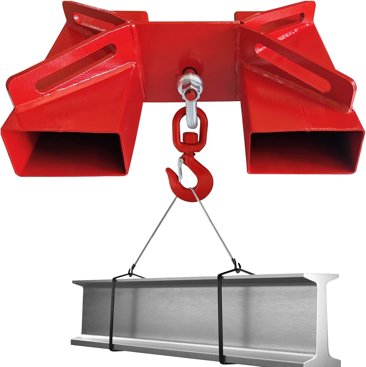 NEILA Universal Forklift Lifting Hook 6600 LBS Load Capacity, Forklift Lifting Hoist with Swivel ...