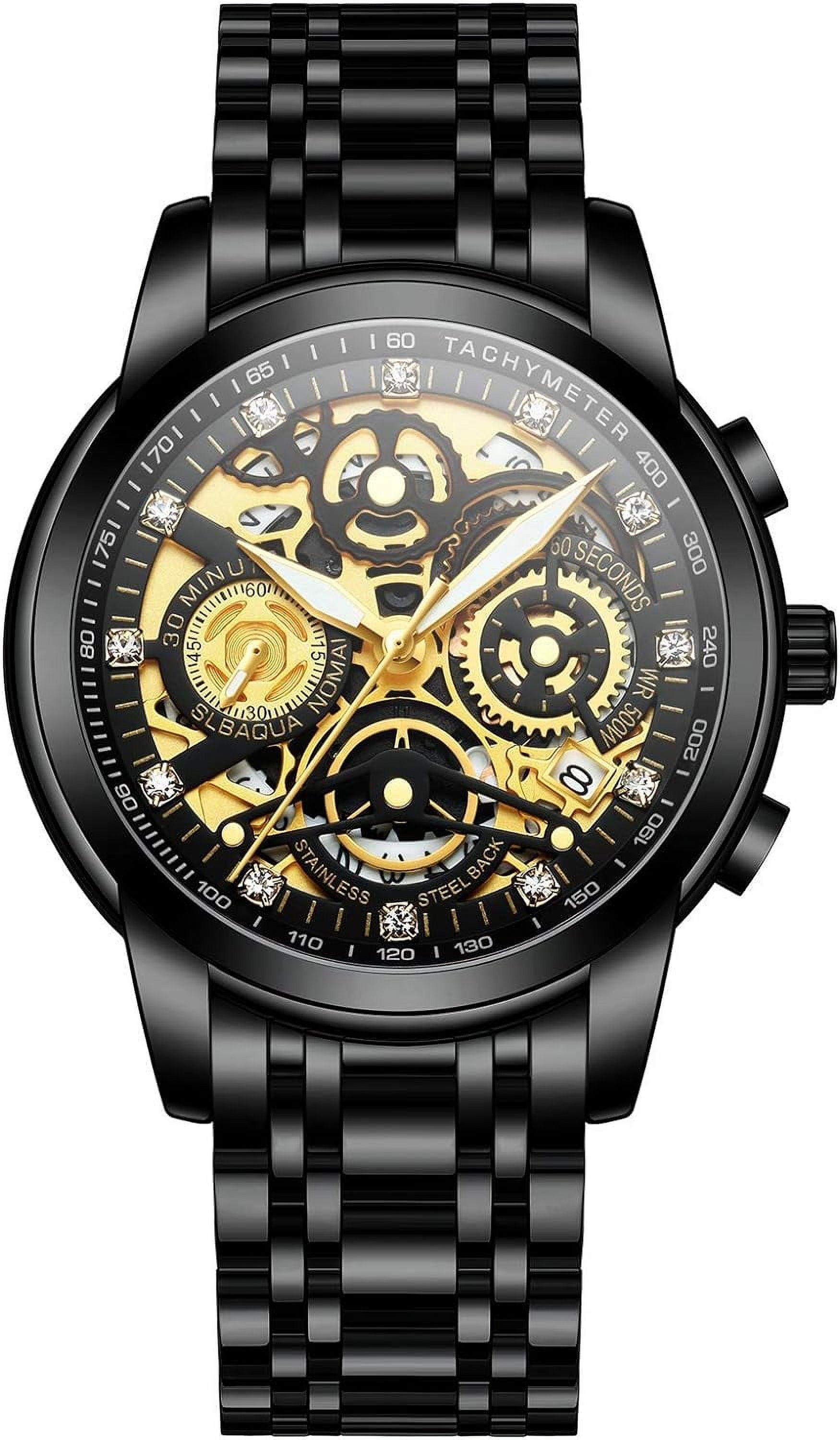 NEKTOM Mens Watches with Mechanical Appearance Stainless Steel and ...