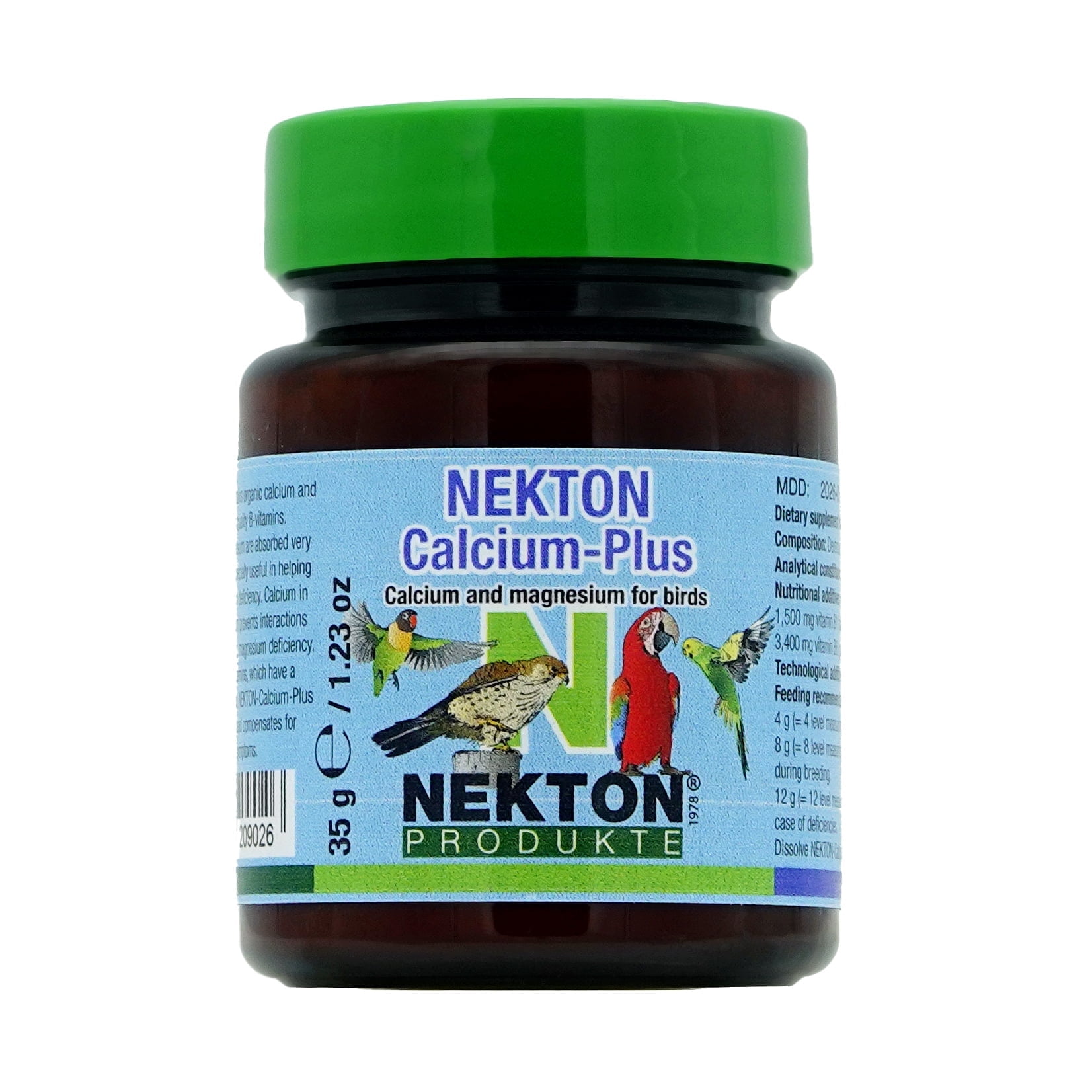 NEKTON Calcium-Plus Calcium and Magnesium for Birds 1.23oz (35g ...