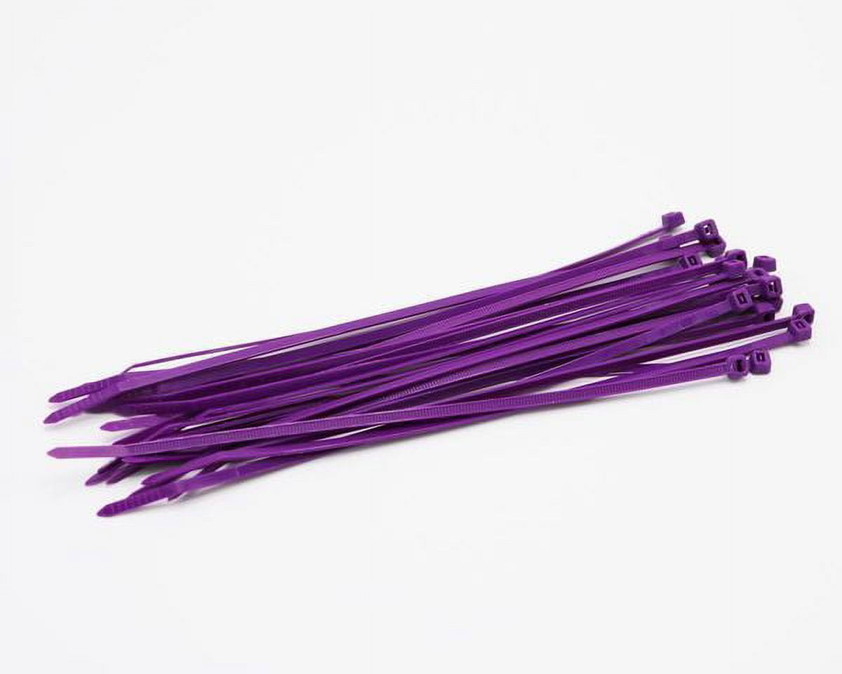 NELCO, General Purpose Cable Ties, Color: Purple, Material: Nylon 6/6 ...