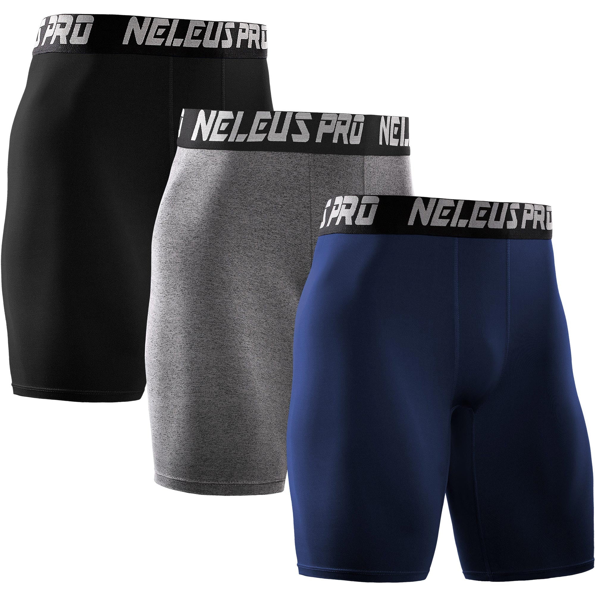 NELEUS Men's Performance Compression Shorts, Athletic Workout Underwear ...