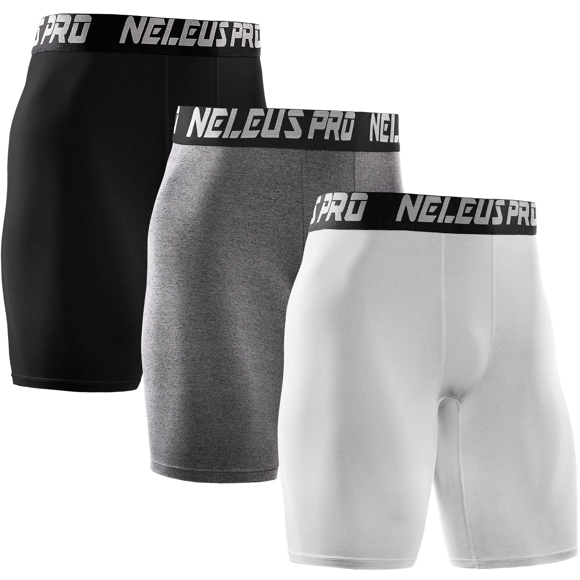 NELEUS Men's Performance Compression Shorts Athletic Workout Underwear ...