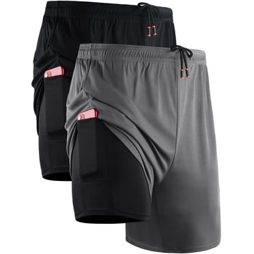 THE GYM PEOPLE Womens High Waisted Running Shorts Quick Dry Athletic ...