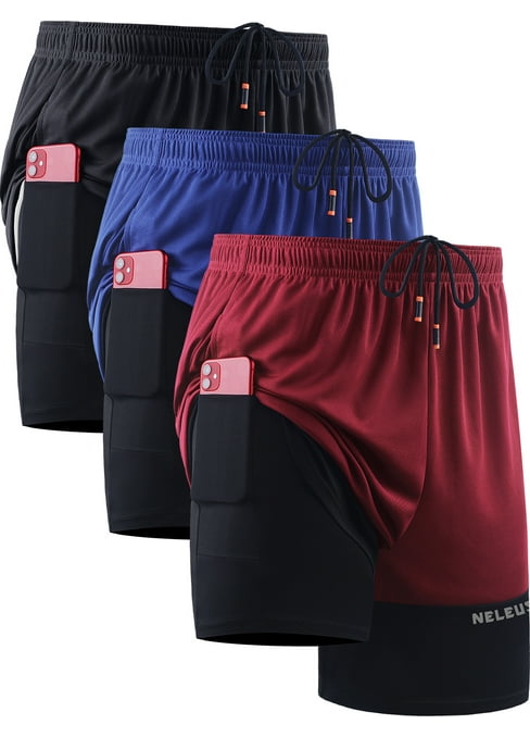 Ultra Performance Gym Shorts Women Pack of 2, Nylon Compression Workout ...