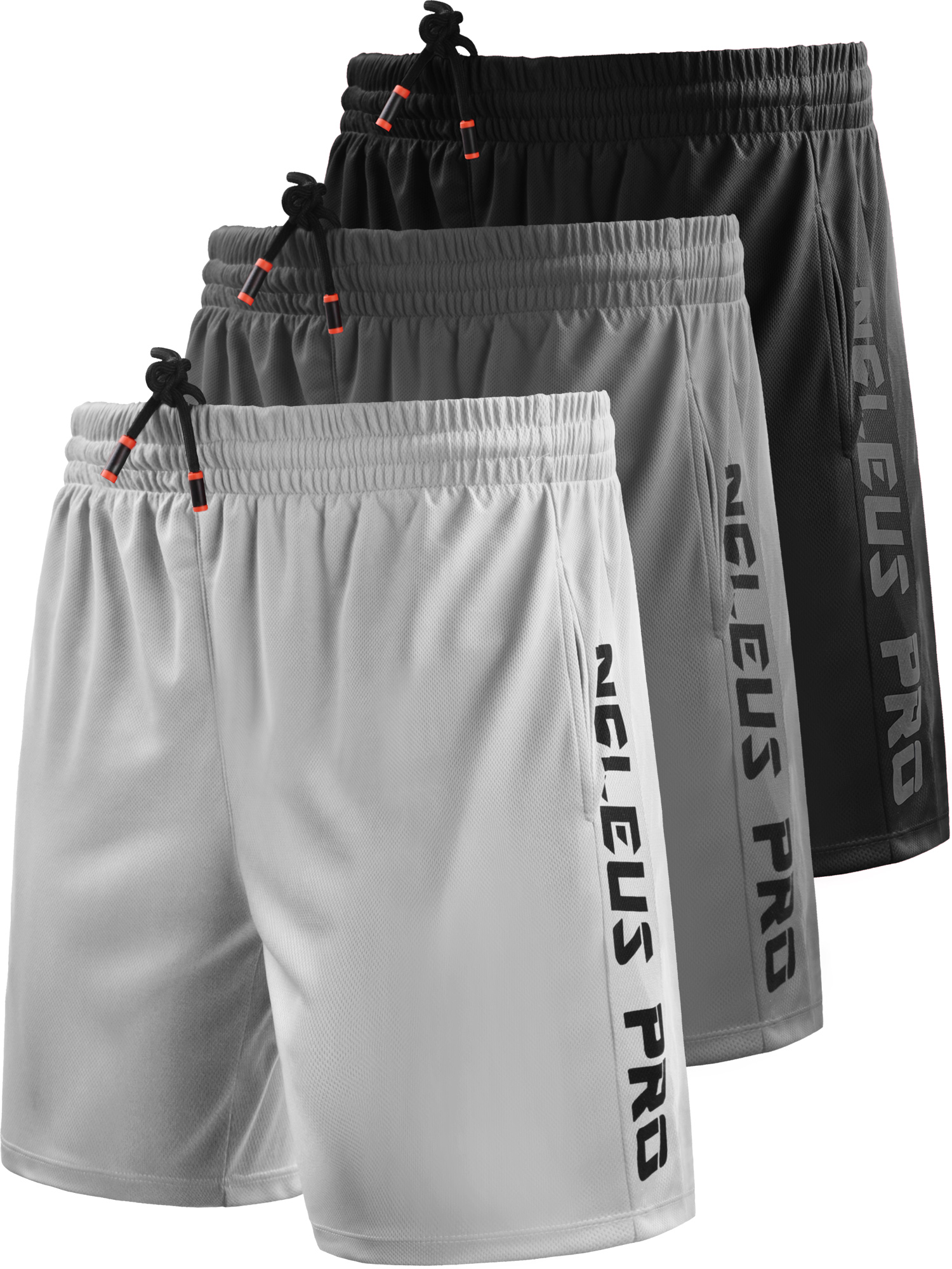 Mueller Athletic Support Shorts with Flex Shield Cup, White/Gray, Adult ...