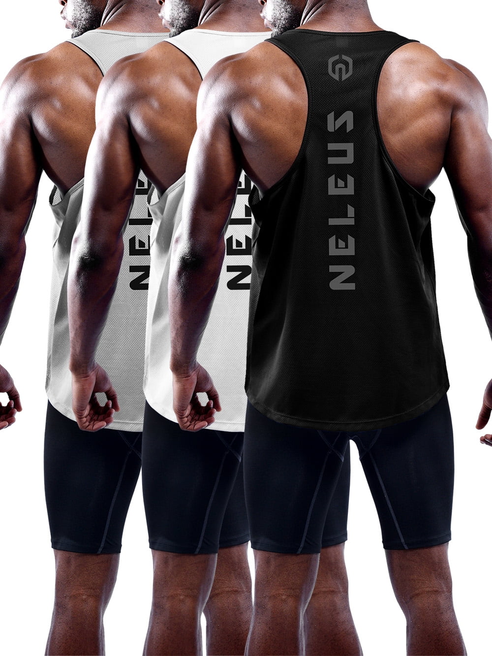 NELEUS Mens Muscle Gym Tank Top Dry Fit Y-Back Sleeveless 3pk - Walmart.com