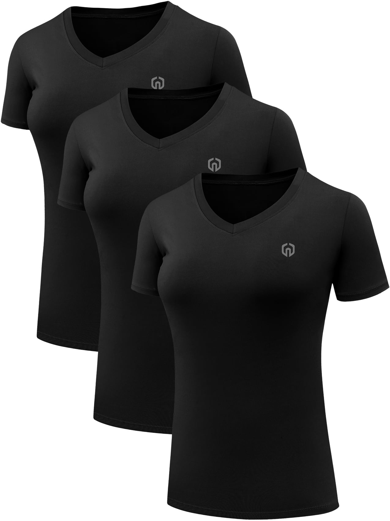 NELEUS Women's Compression Workout Shirt, Yoga Tops, Short Sleeves, 3 ...