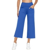 NELEUS Womens 25" Wide Leg Capri Pants Yoga Legging High Waist Cropprd ...