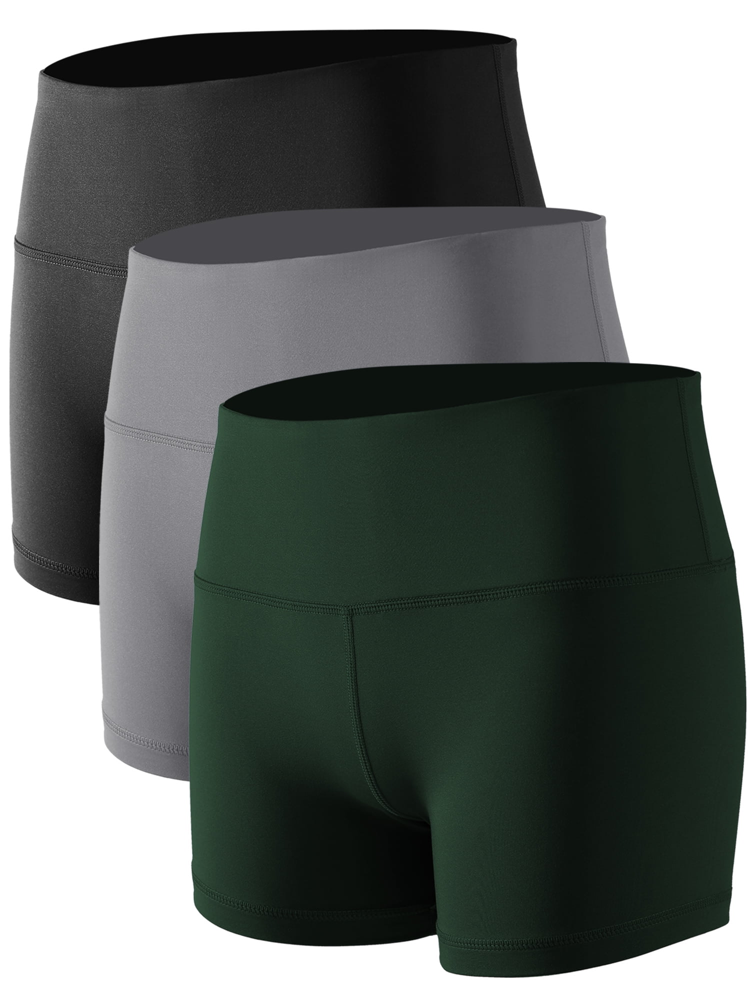 NELEUS Womens 3" Spandex Booty Shorts for Yoga Gym Cheer High Waist ...