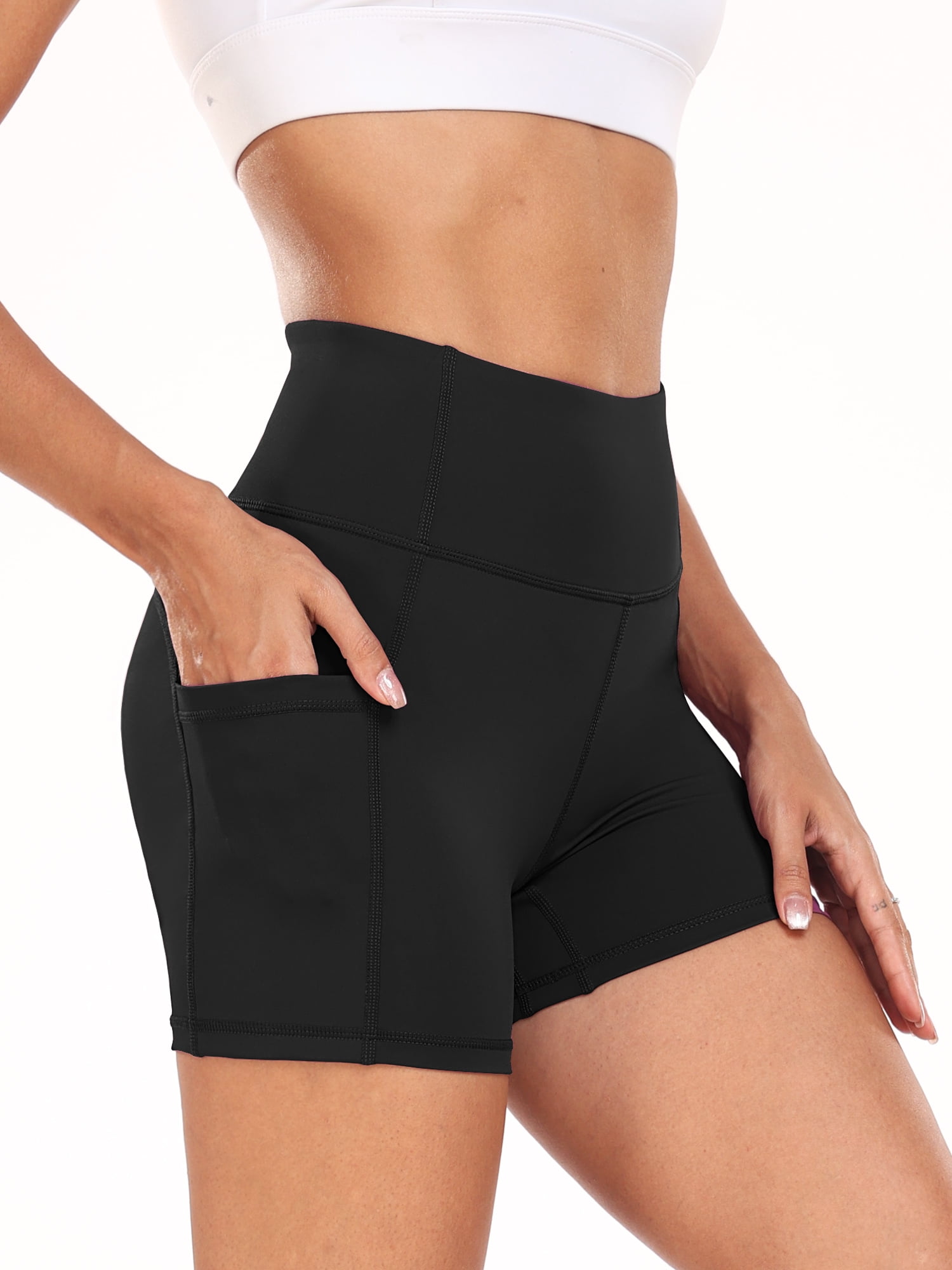 NELEUS Womens 4" Spandex Booty Shorts Yoga Workout Athletic Shorts High ...