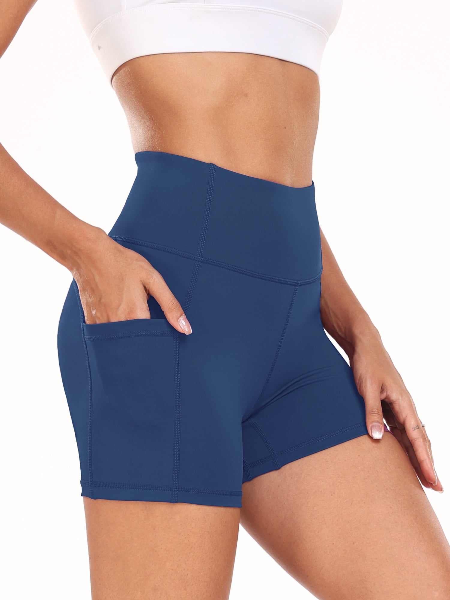 NELEUS Womens 4" Spandex Booty Shorts Yoga Workout Athletic Shorts High ...