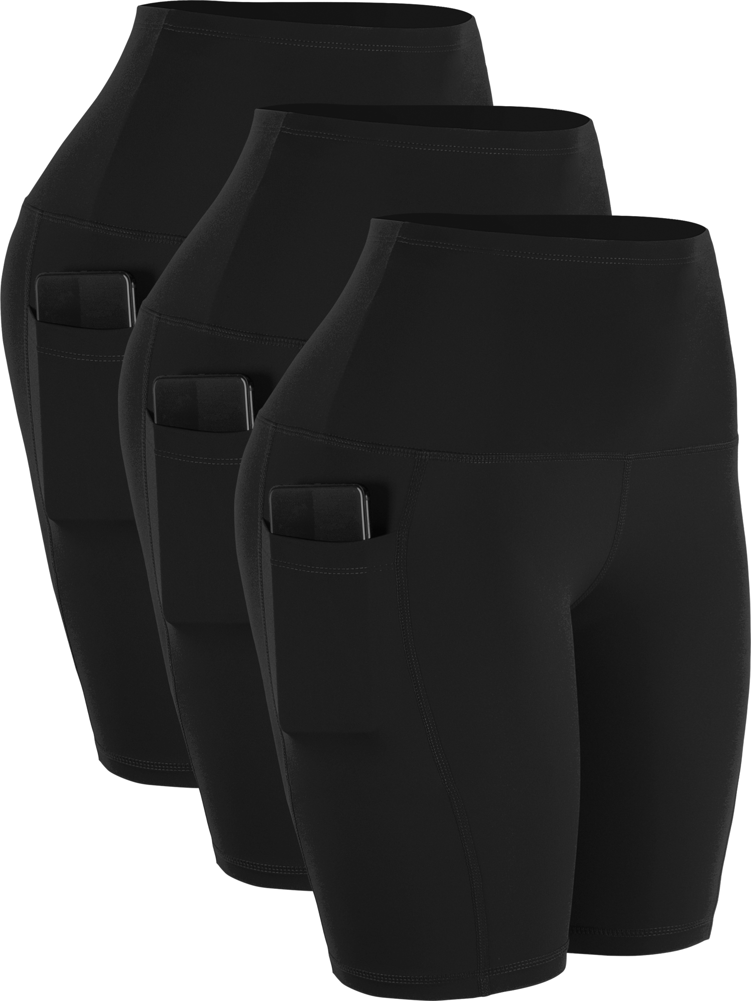 Hanes Womens Stretch Jersey Bike Shorts 7 Black 2xl