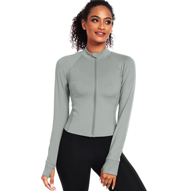 NELEUS Womens Athletic Jackets Zip Up Yoga Workout Jacket Short Coat ...