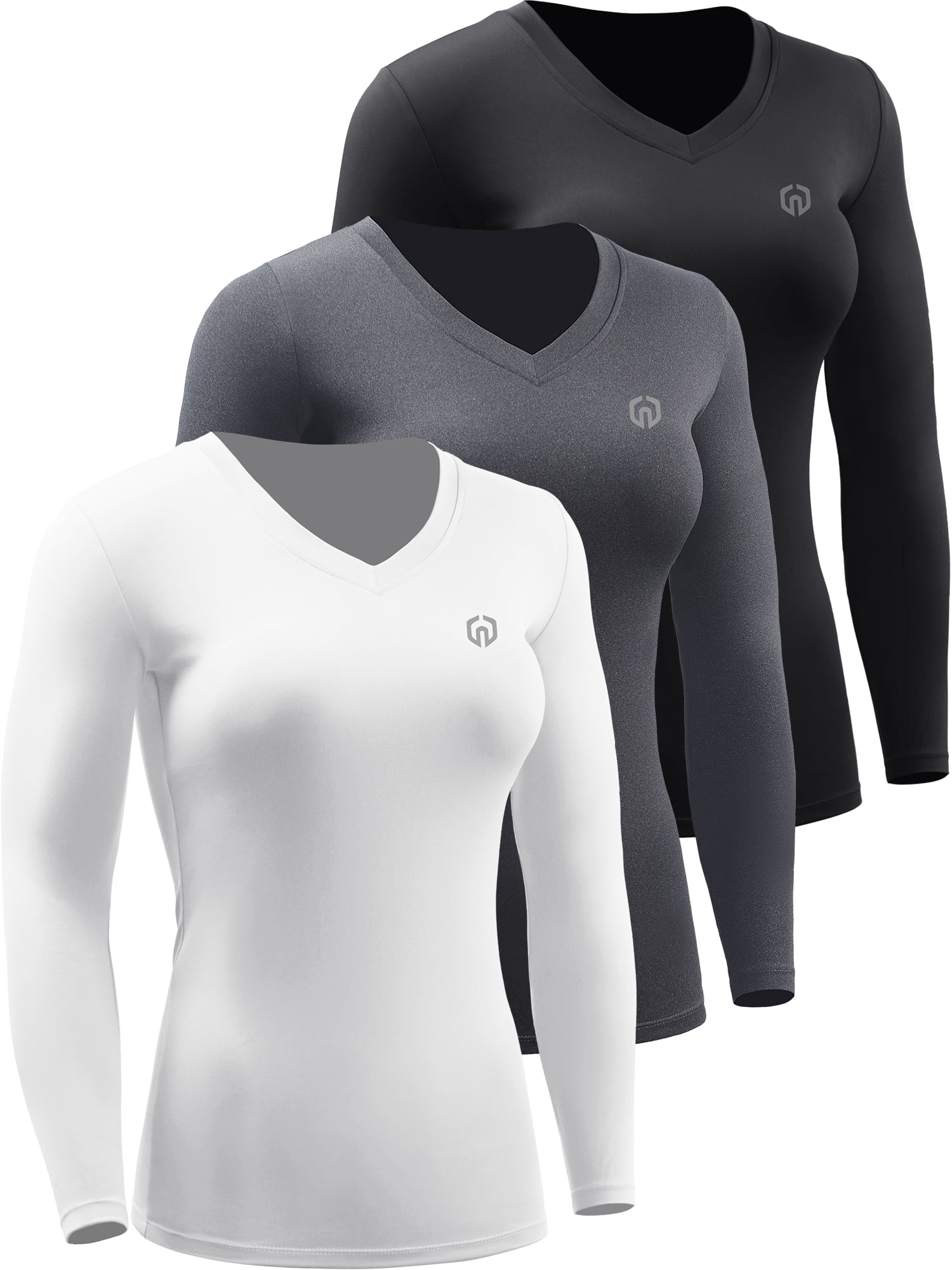 NELEUS Womens Compression Shirts Workout Yoga T Shirt V Neck Long ...