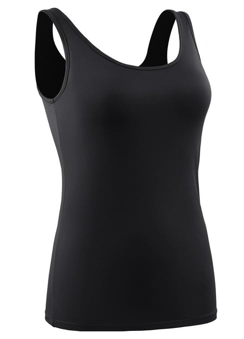 COOPLUS Womens Racerback Tank Top Short Soft High Neck Bras for Yoga ...