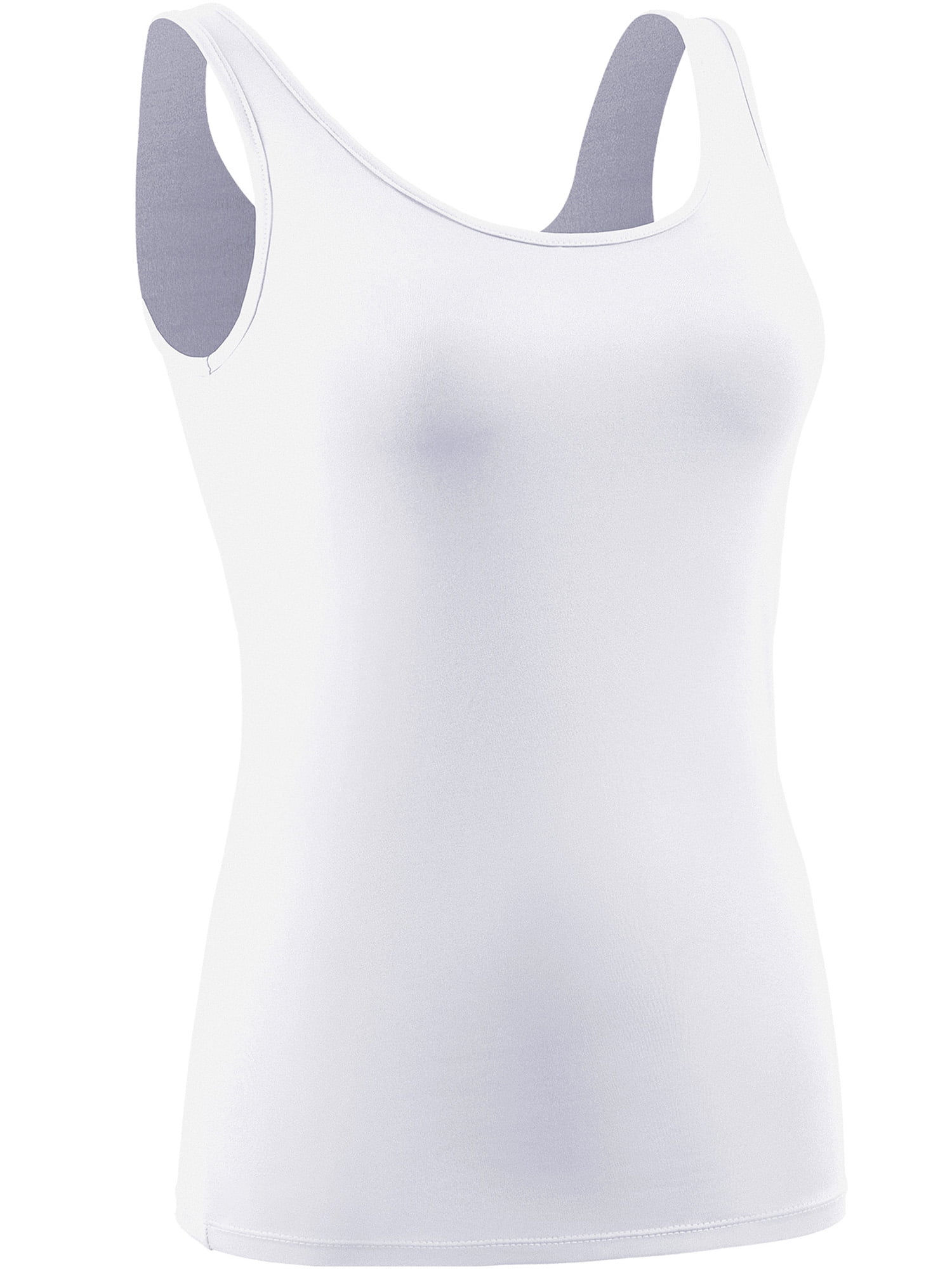 NELEUS Womens Compression Tank Top, Built-In Sports Bra Padded for Yoga, White, Size 2XL ...