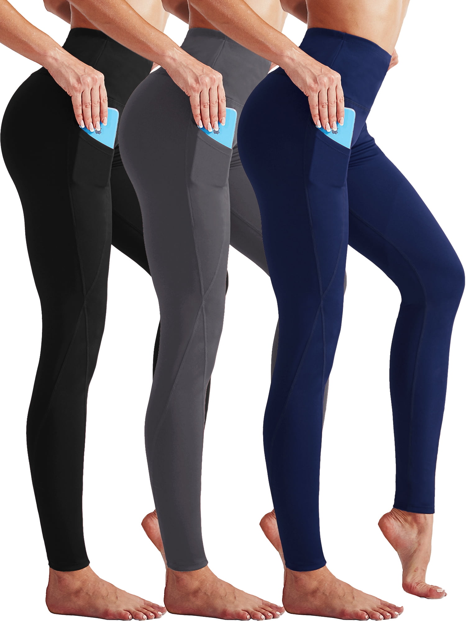 NELEUS Womens High Waist Running Workout Yoga Leggings with Side Pocket ...