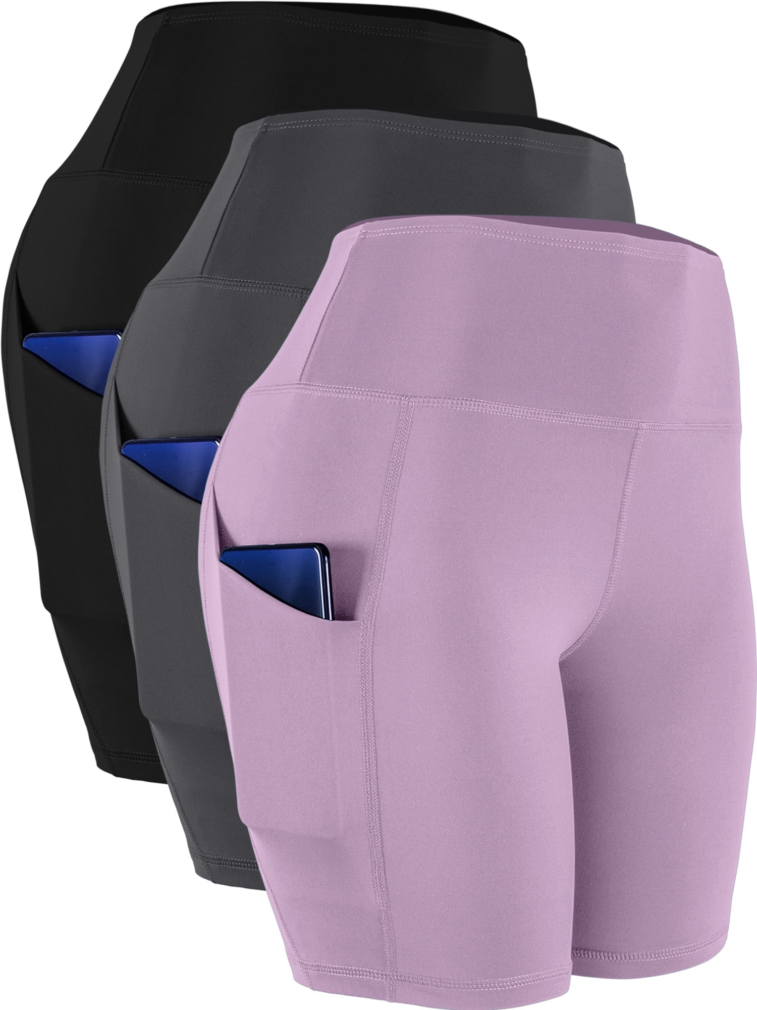 NELEUS Womens High Waist Yoga Bike Compression Shorts, Side Pockets ...