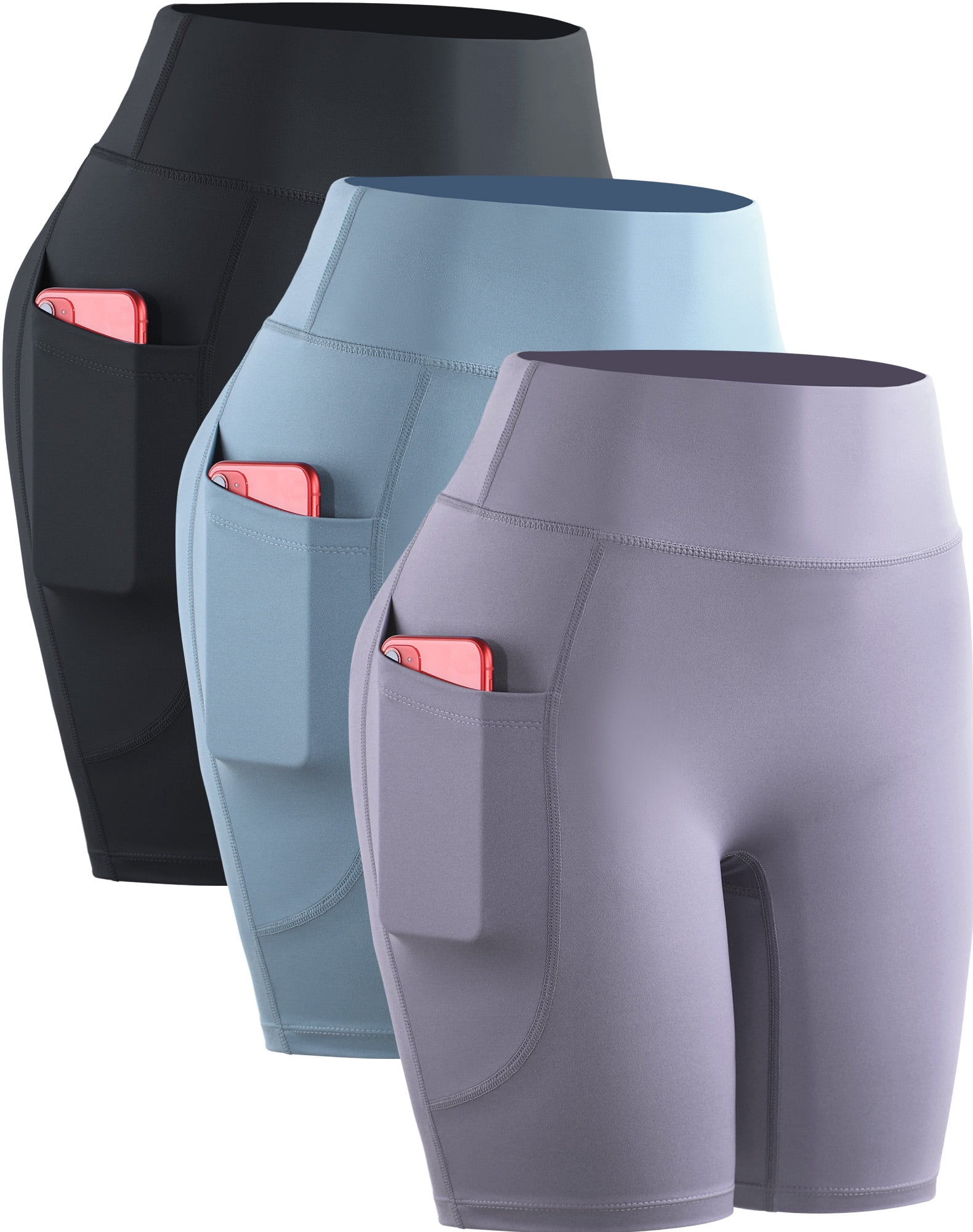 NELEUS Womens High Waist Yoga Shorts for Workout Compression with ...