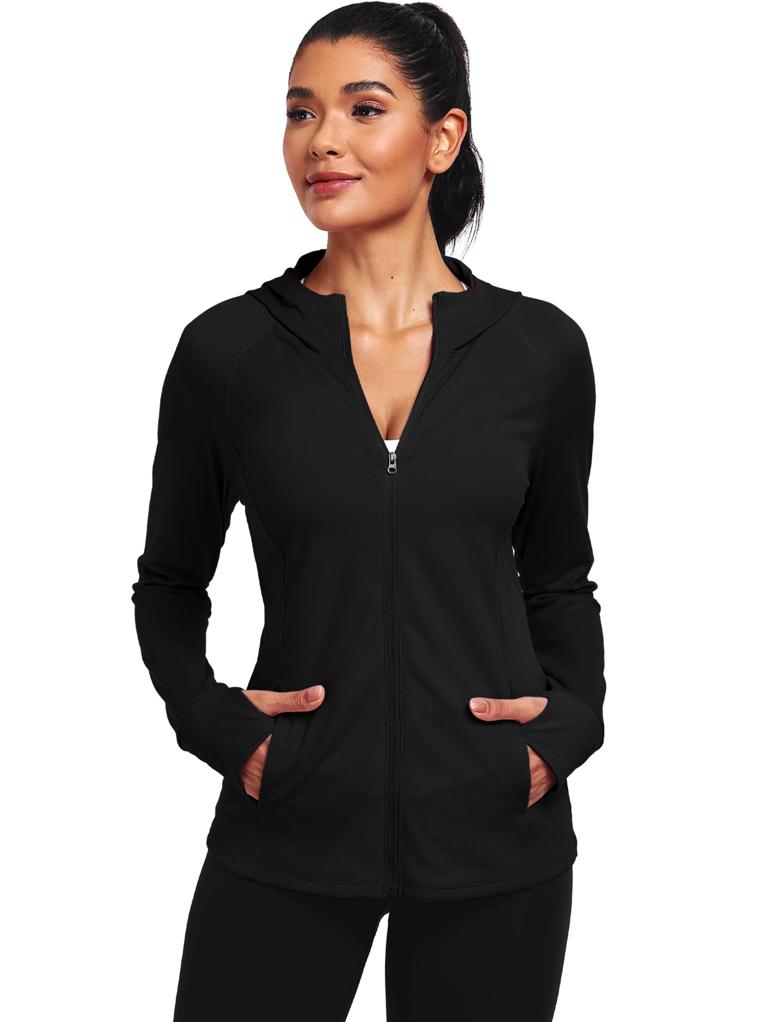 NELEUS Womens Hooded Athletic Jackets Workout Jacket Full Zip with ...