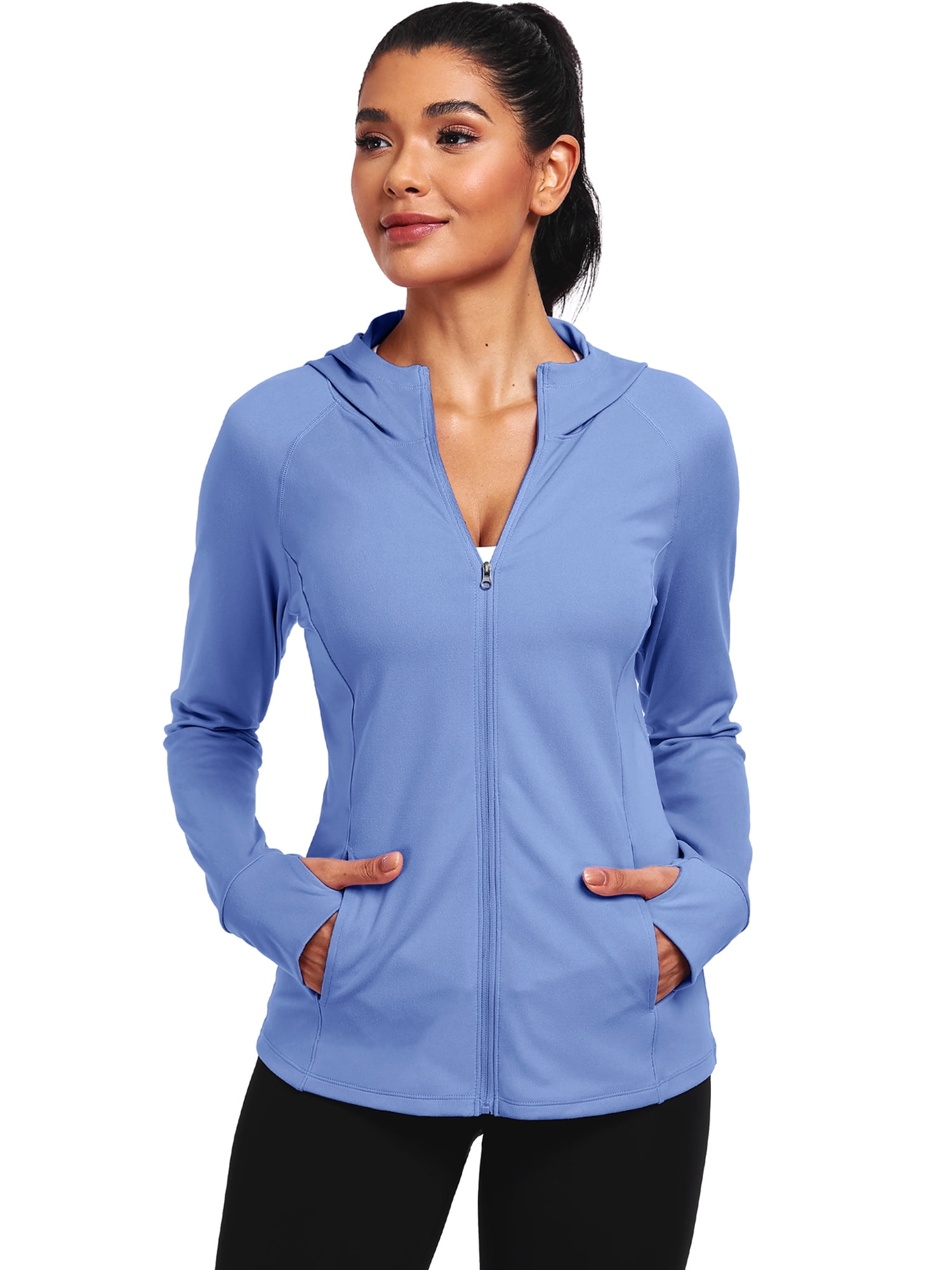 NELEUS Womens Hooded Athletic Jackets Workout Jacket Full Zip with ...