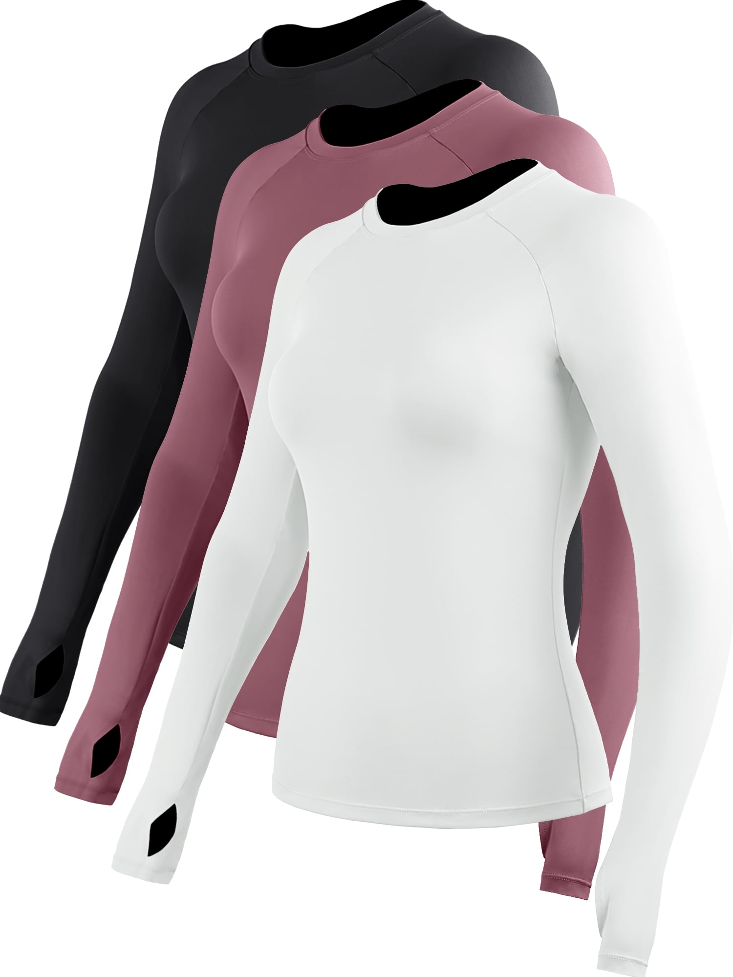 NELEUS Women's Quick-Drying Running Shirt, Long Sleeve with Thumb Hole ...