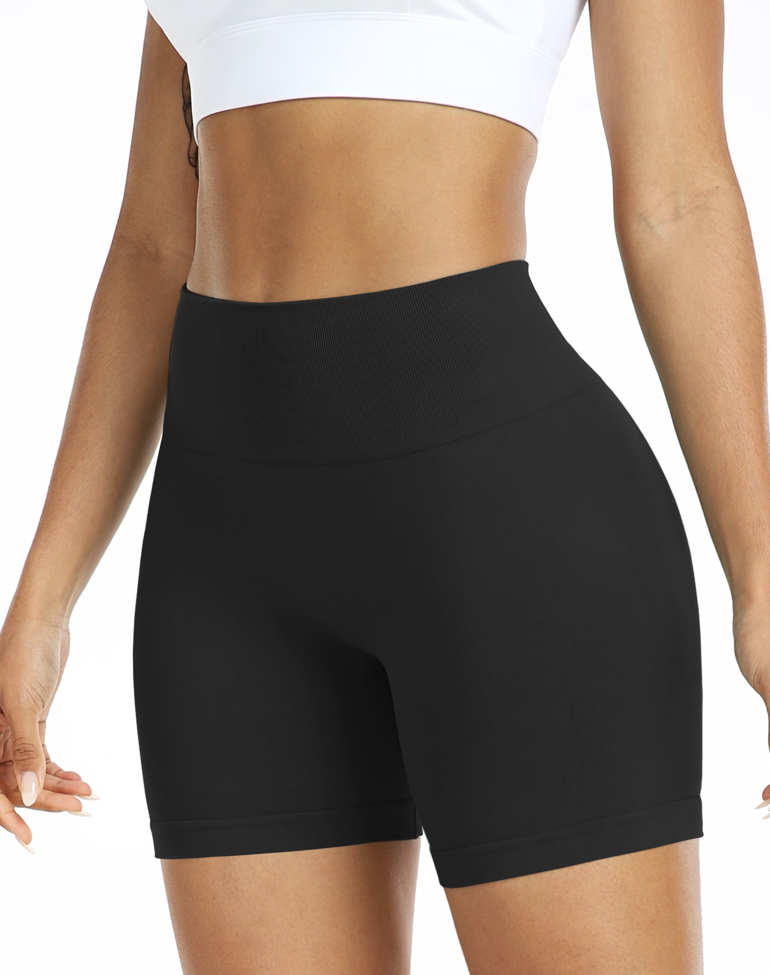NELEUS Womens Workout Shorts High Waist Athletic No Front Seam Scrunch ...