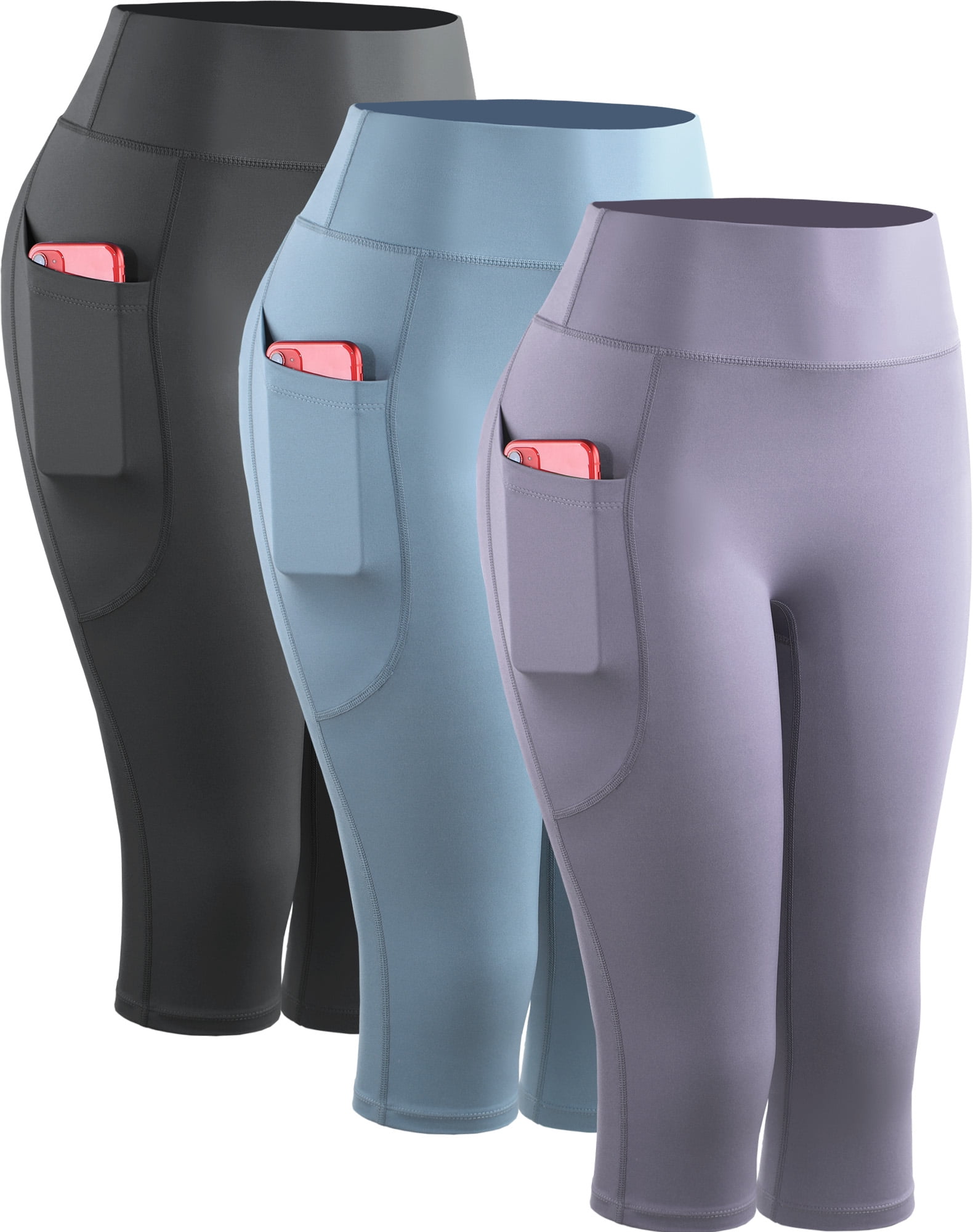 NELEUS Women's High-Waist Workout Yoga Capris Leggings, with Tummy ...