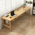 NELYE Extra Long Desk with Bookshelf - 71 Inches Home Office Work Study ...