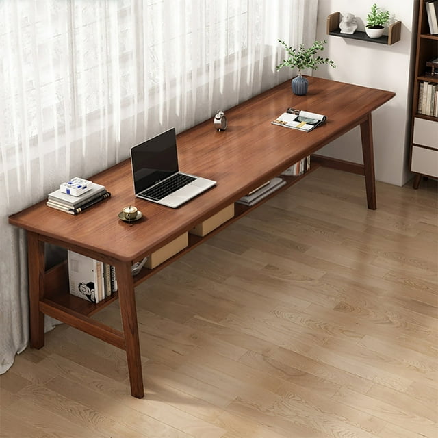 "NELYE Extra Long 2-Person Desk, 71"" Multipurpose Study Table with ...